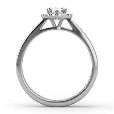 Engagement Ring : round brilliant talon claw set halo tapering ...